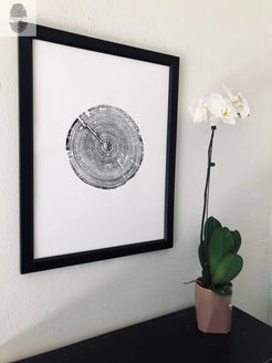 Alabama Tree Ring Print | Handmade Art from Real Trees – lintonart